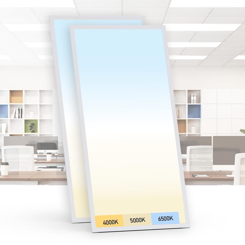 2x4 Led Flat Panel Light - 2 Pack 4000K/5000K/6500K Led Drop Ceiling ...