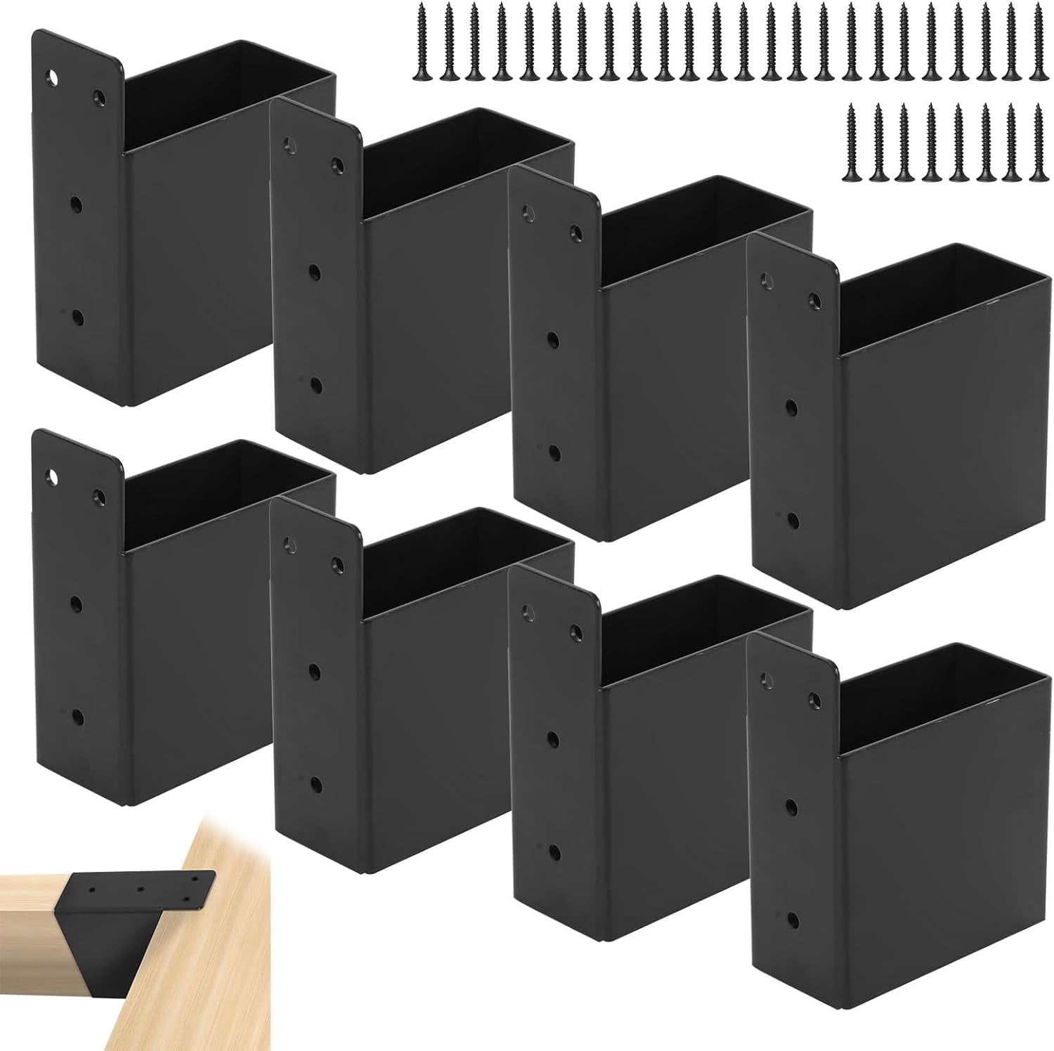 2x4" Pergola Bracket, 8 Pcs Pergola Post Top Rafter Brackets Deck ...
