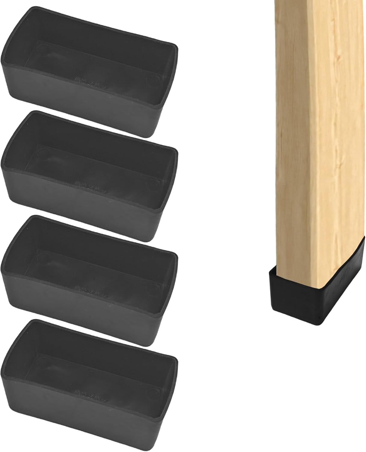 2x4 Wood Post End Cap - 4Pcs 1.57”x 3.15“Post caps (1-1/2" x 3-1/7 ...