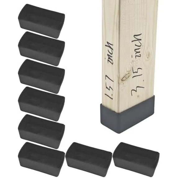2x4 Wood Post End Cap - 8Pcs 1.57”x 3.15“Post caps (1-1/2" x 3-1/7 ...