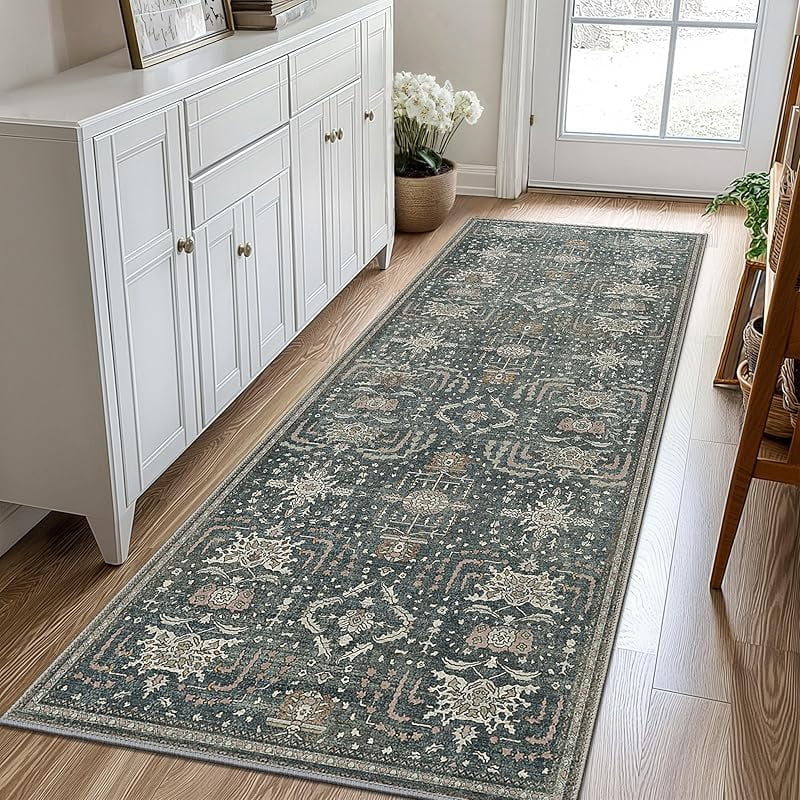 2x5 Hallway Runner Rug, Machine Washable Boho Vintage Runners Non Slip ...