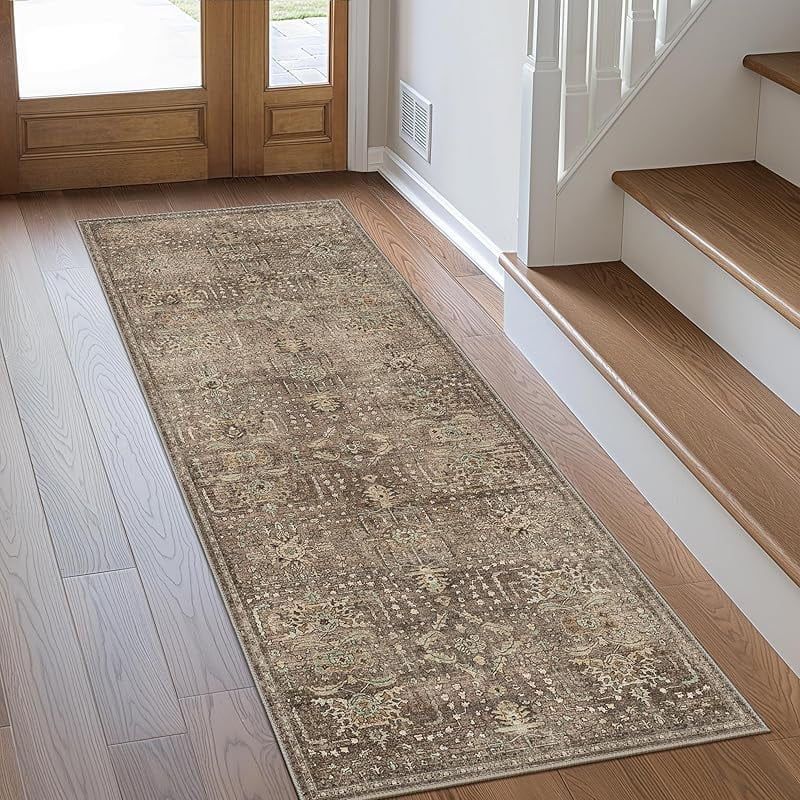 2x5 Hallway Runner Rug, Machine Washable Boho Vintage Runners Non Slip ...