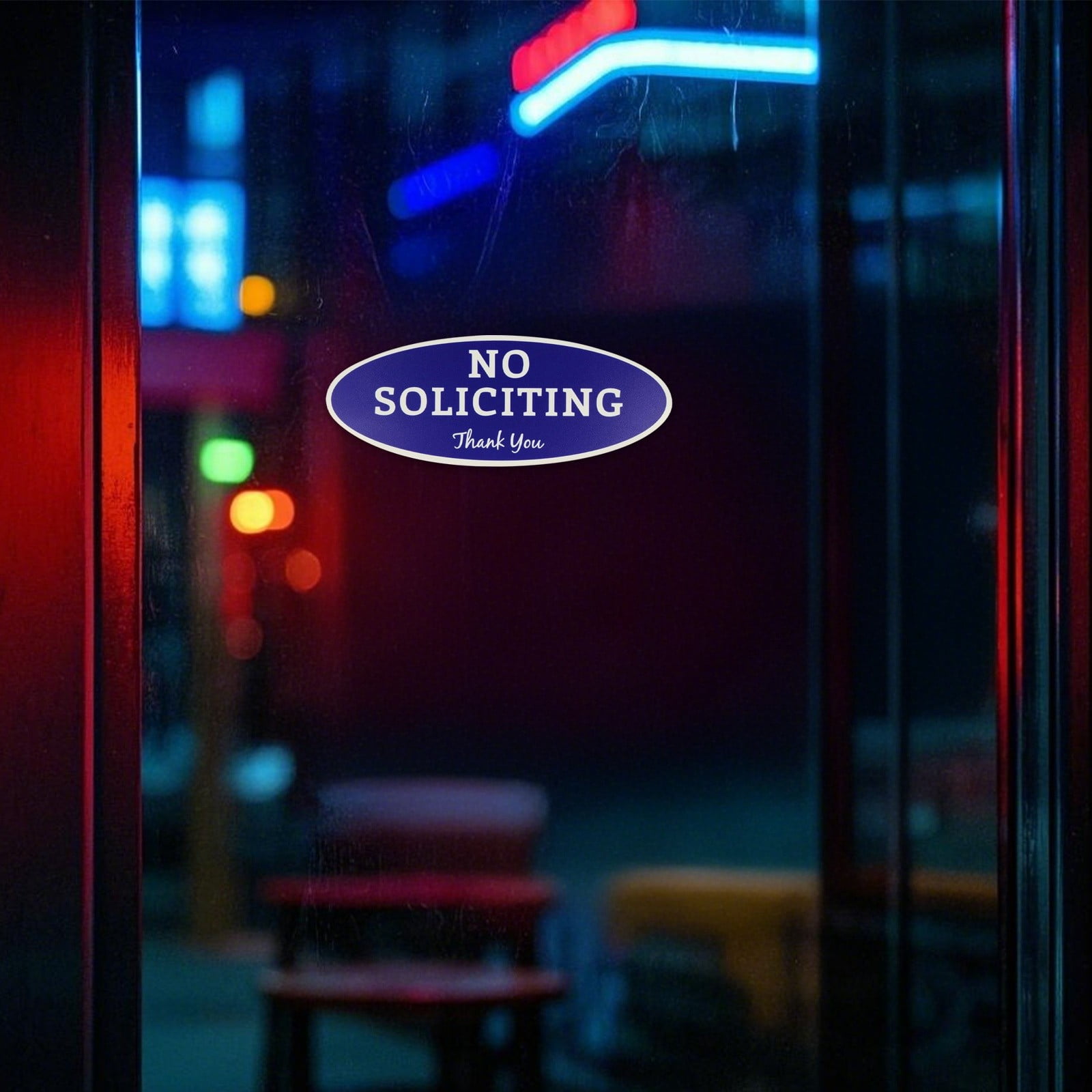 2x5 Inch No Soliciting Sign – Durable Weather-Resistant Vinyl Door ...