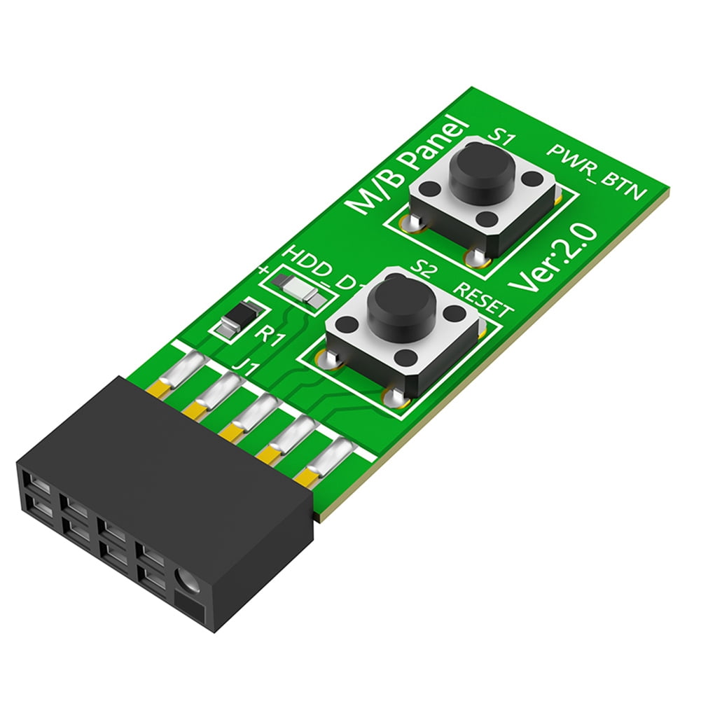 2x5 Pin Reset/Power On/OFF Switch Board Adapter for Desktop PC ...