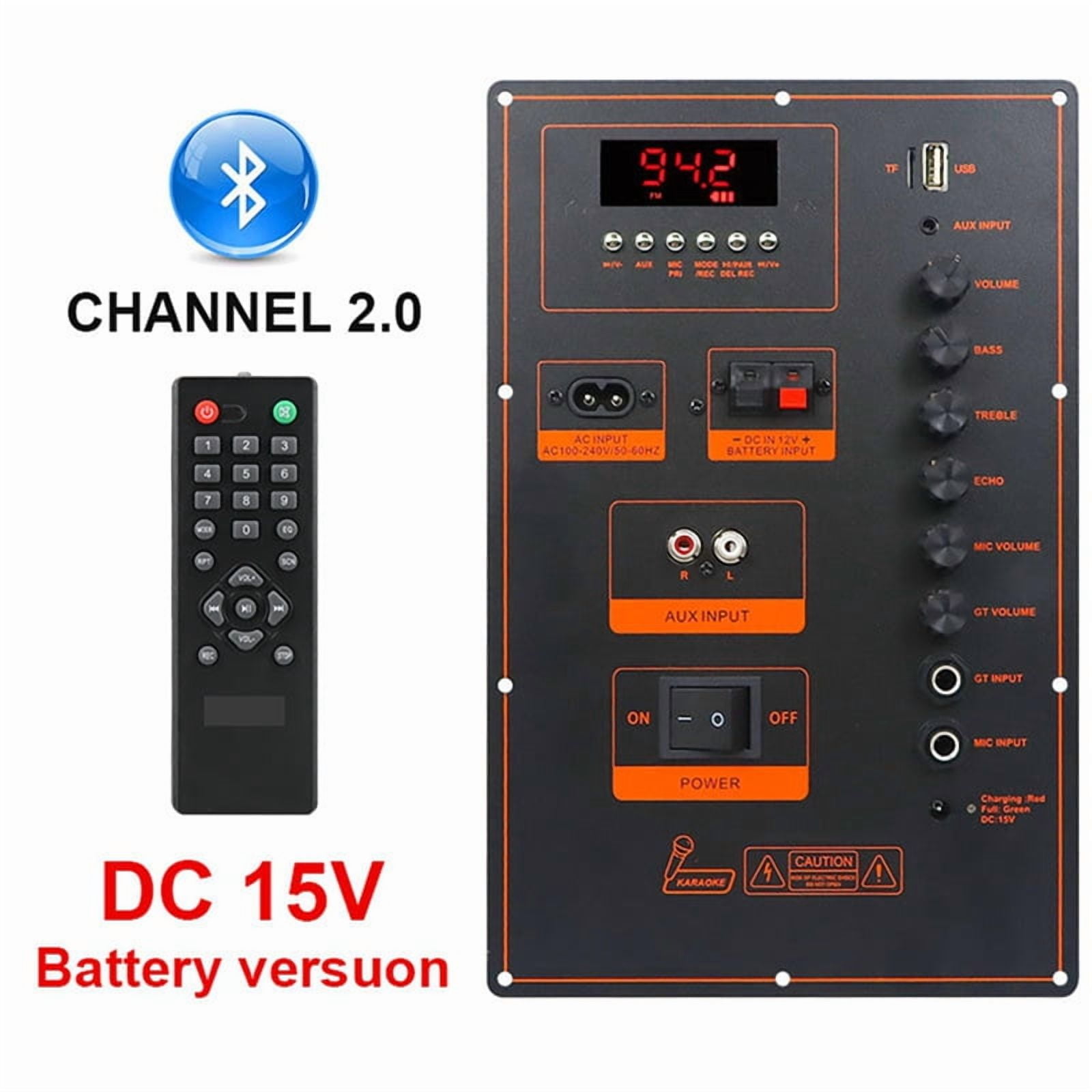 2x50W High Power -Bluetooth Amplifier Board Trolley Speaker Outdoor ...