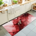 2x6 Abstract Ombre Red Marble Runner Rug for Hallway, Washable Non Slip ...