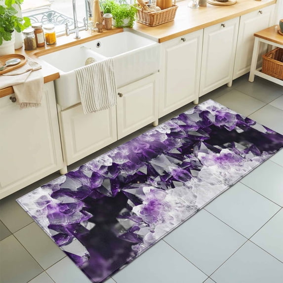 2x6 Abstracts Marble Runner Rug for Hallway, Washable Non Slip Low Pile ...