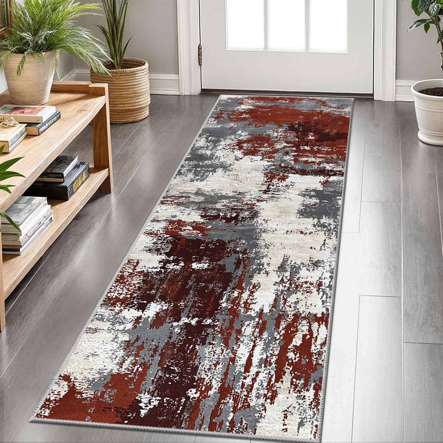 2x6 FT Kitchen Runner Rugs Non Skid Washable, Faux Wool Rug Runners for ...