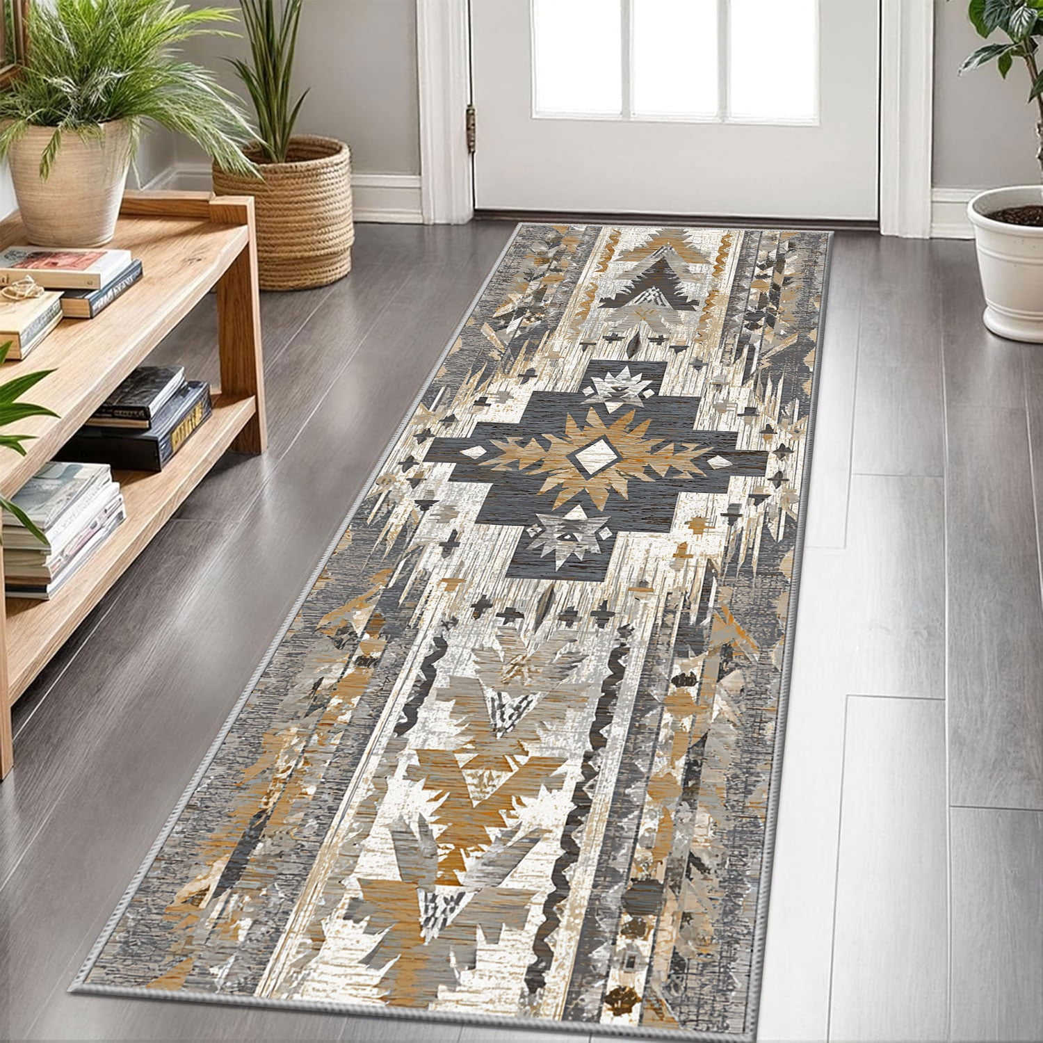 2x6 FT Kitchen Runner Rugs Non Skid Washable, Faux Wool Rug Runners for ...