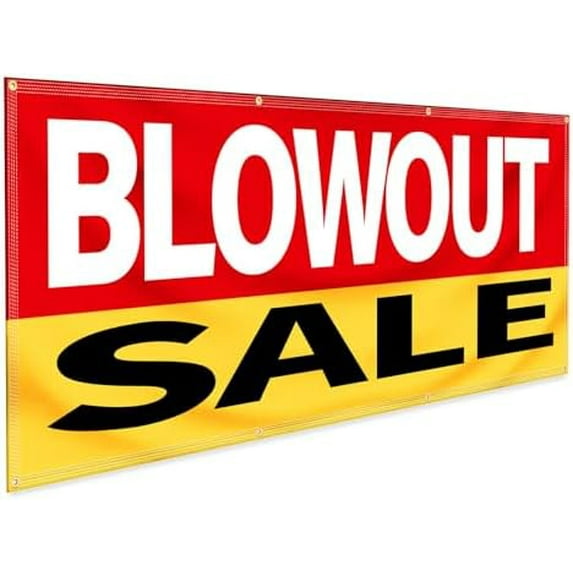 2x6 Feet Blowout Sale Fabric Clearance Store Sale Sign Reusable Large ...