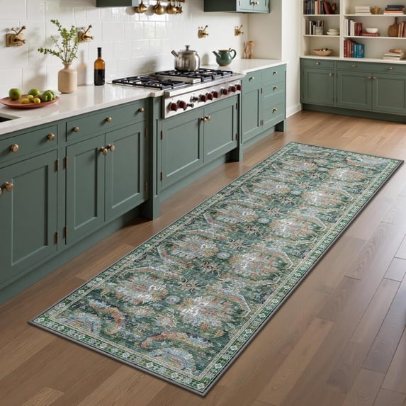 2x6 Hallway Runner Rug, Washable Retro Long Runner Rugs for Kitchen ...