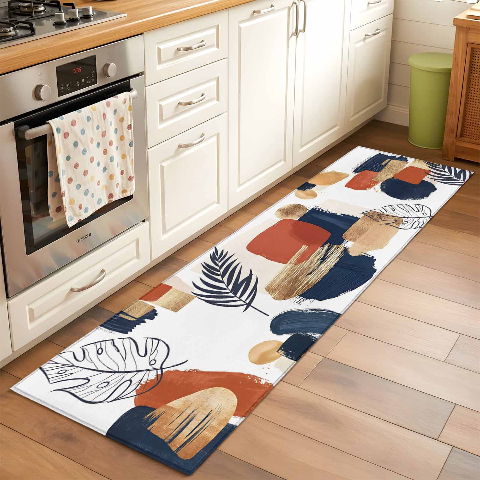 2x6 Kitchen Runner Rug, Boho Non-Skid Rubber Backing Large Rectangle ...