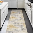 2x6 Kitchen Runner Rug, Modern Abstract Non Slip Soft Low Pile Thin ...