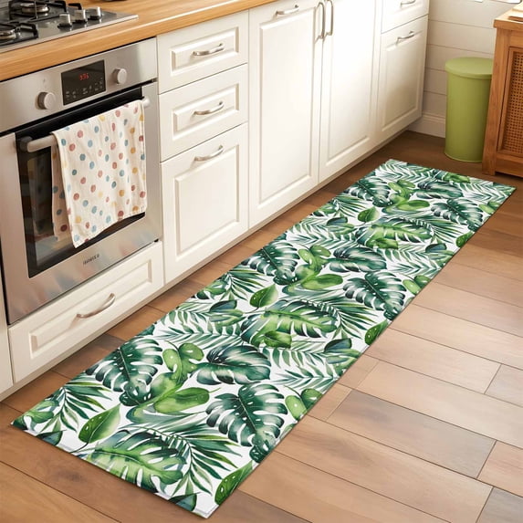 2x6 Kitchen Runner Rug, Tropical Non-Skid Rubber Backing Large ...