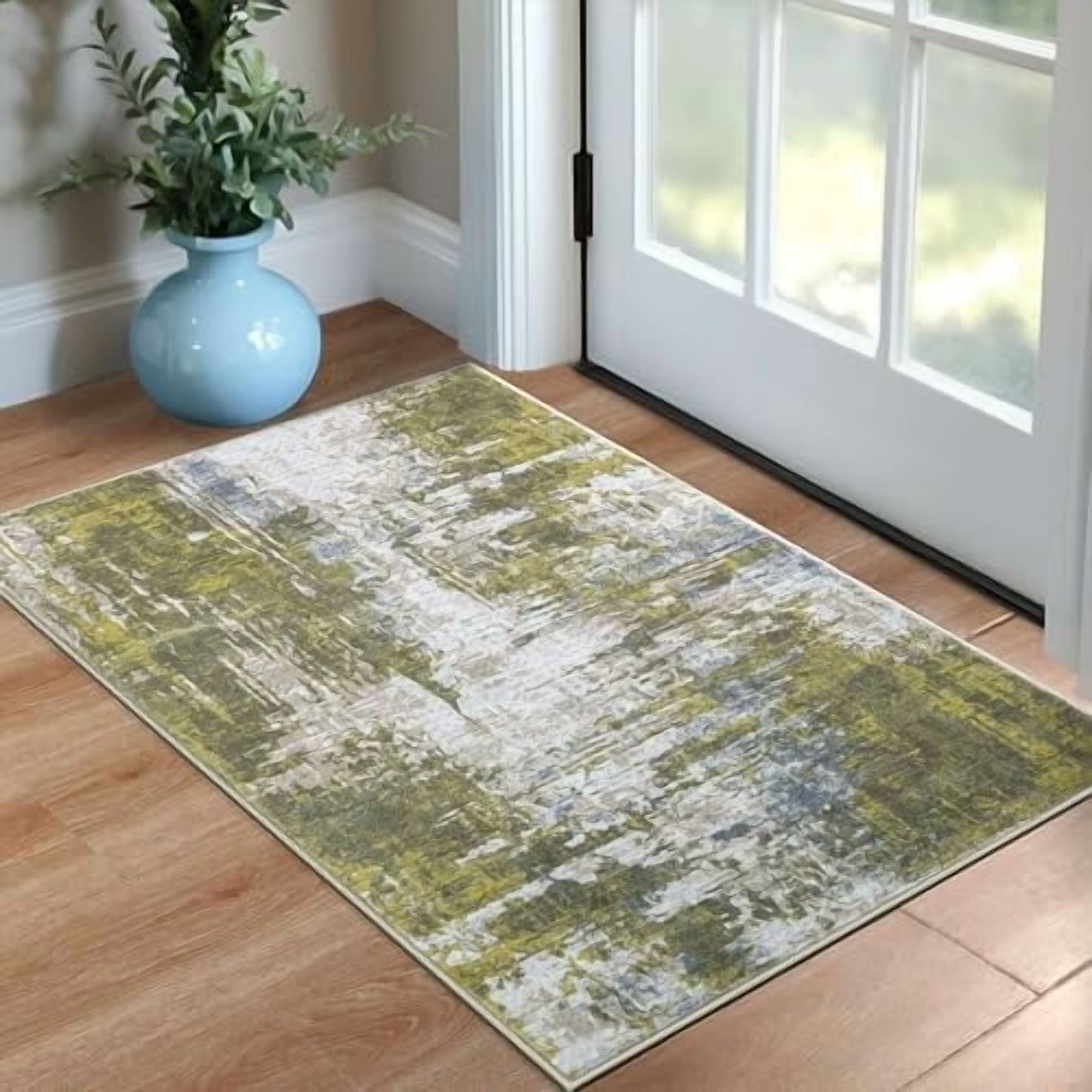2x6 Rug Runners for Hallways Kitchen Runner Rug Non Slip Washable Grey ...