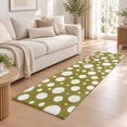 2x6 Runner Rug, Yellow Green Polka Dot Low Pile Washable Rugs for ...
