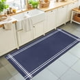 2x6 Solid Blue Color Runner Rug for Hallway, Washable Non Slip Low Pile ...