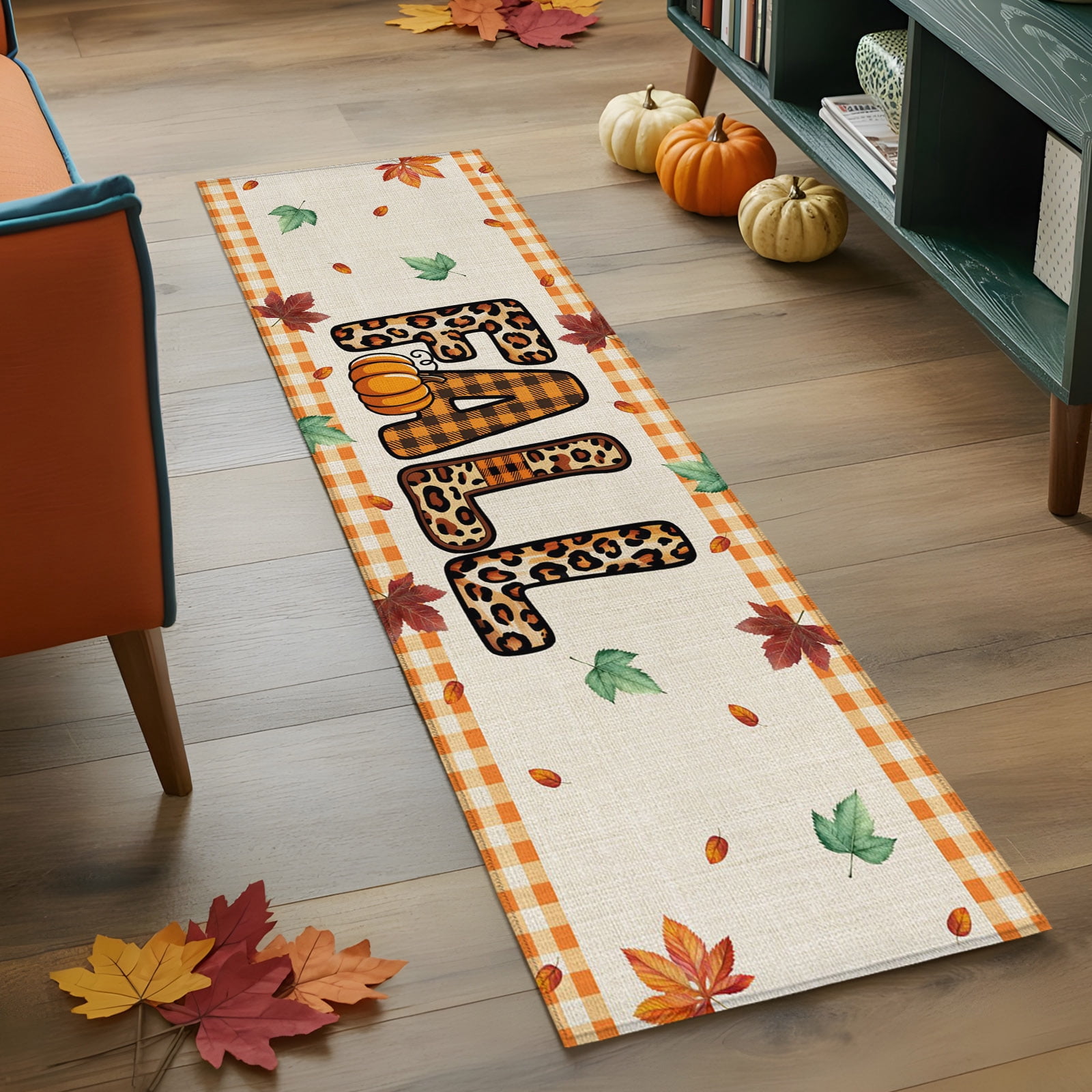 2x6 Washable Area Rugs,Autumn FALL Funny Word Non-Slip Soft Rug Large ...