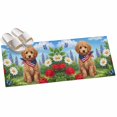 2x6 Washable Area Rugs,Cute Dog USA Flag Scarf Non-Slip Ultra Soft Rug ...