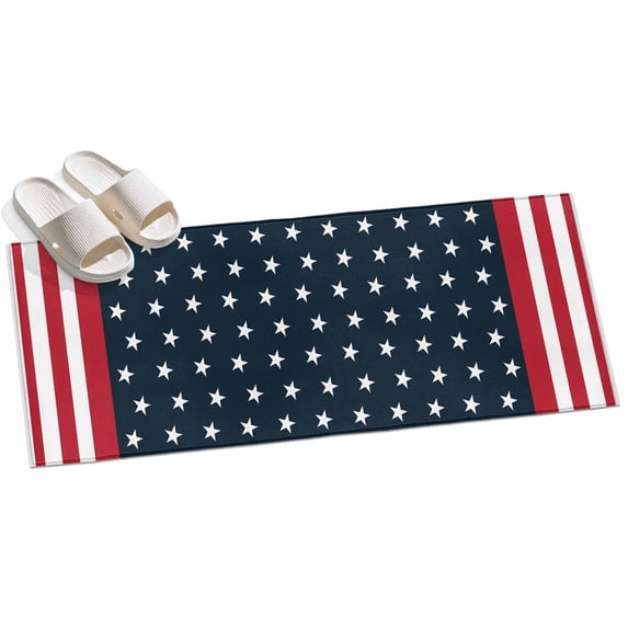 2x6 Washable Area Rugs,Independence Day Star and Stripe Non-Slip Ultra ...