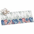 2x6 Washable Area Rugs,Independence Star Red Striped Non-Slip Ultra ...