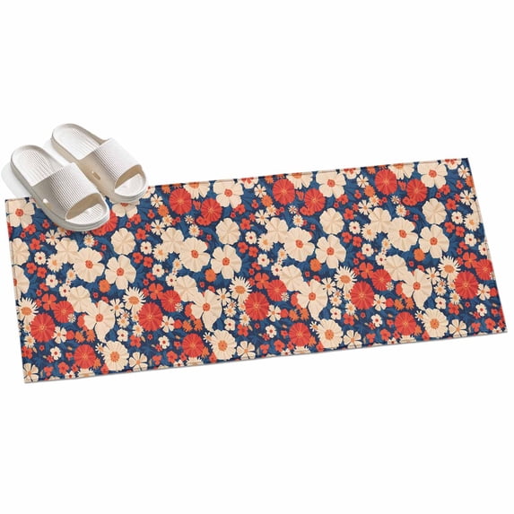 2x6ft Area Rug,4th of July American Daisy Flowers Washable Large Rugs ...
