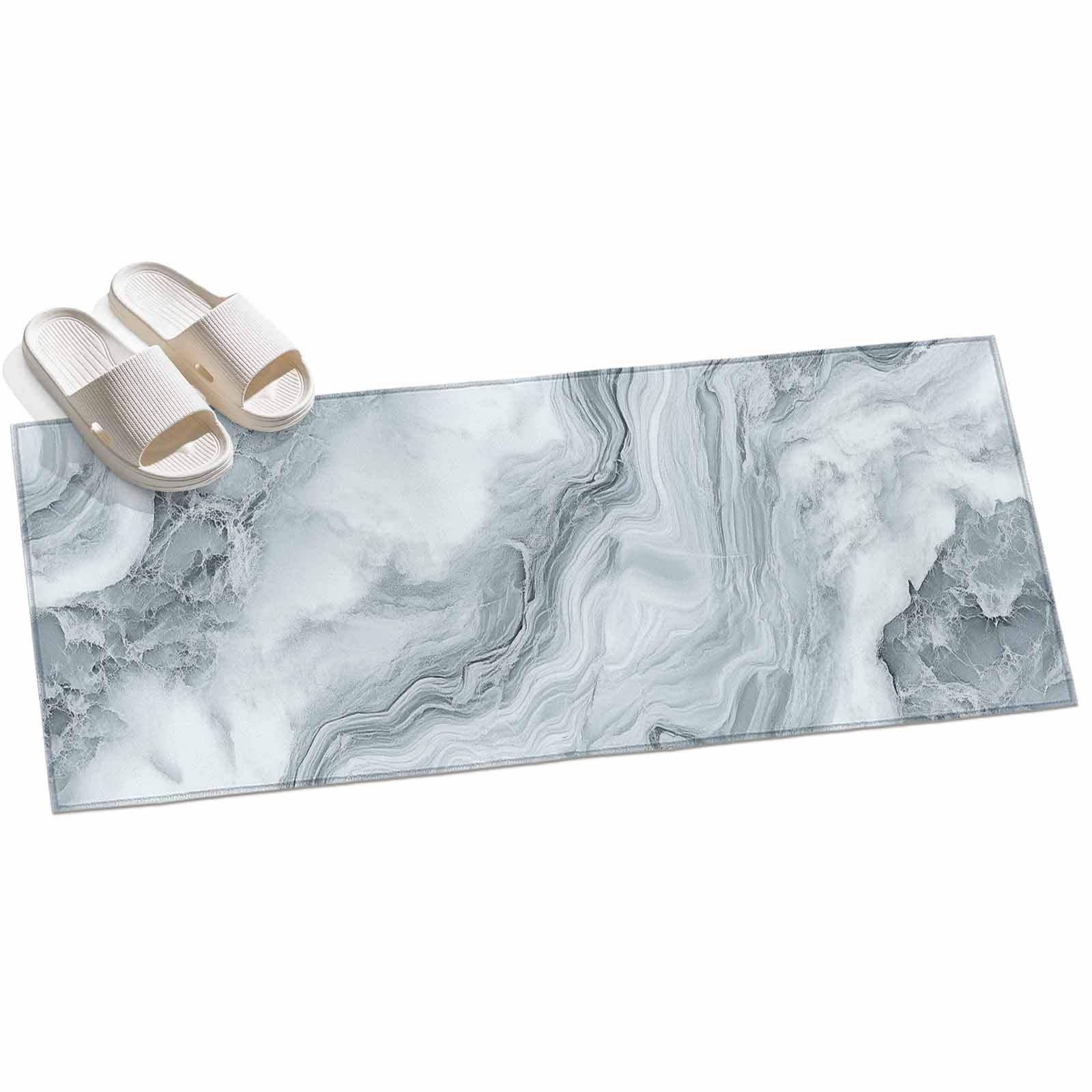2x6ft Area Rug,Abstract Gray Water Ripple Stripe Washable Large Rugs ...