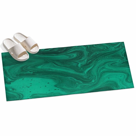 2x6ft Area Rug,Abstract Green Water Ripple Washable Large Rugs Soft Non ...