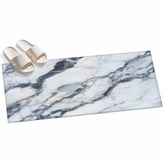 2x6ft Area Rug,Abstract Marble Texture Washable Large Rugs Soft Non ...