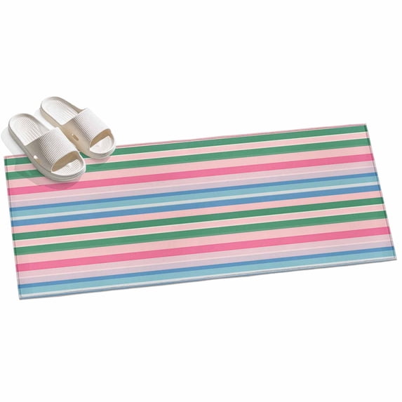 2x6ft Area Rug,Abstract Watercolor Vertical Lines Washable Large Rugs ...