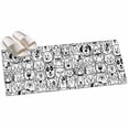 2x6ft Area Rug,Black White Cat Dog Puppy Washable Large Rugs Soft Non ...