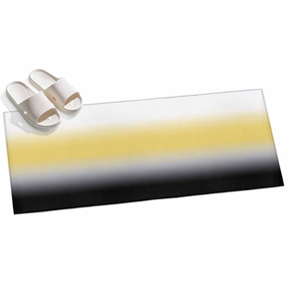 2x6ft Area Rug,Boho White Yellow Black Gradient Washable Large Rugs ...