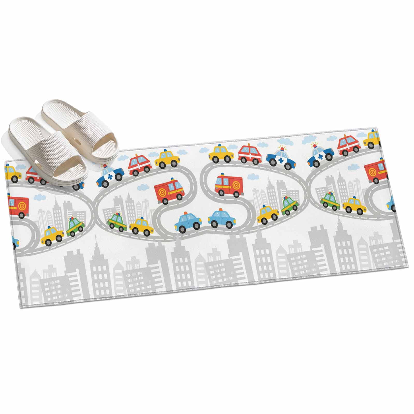 2x6ft Area Rug,Cartoon Car Grey Silhouette Washable Large Rugs Soft Non ...