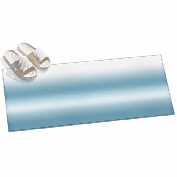 2x6ft Area Rug,Coastal Ocean Blue Gradient Washable Large Rugs Soft Non ...