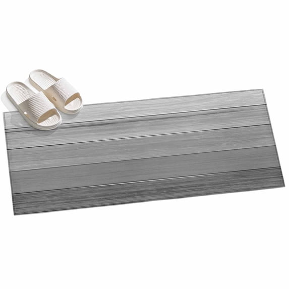 2x6ft Area Rug,Country Gray Ombre Stripe Washable Large Rugs Soft Non ...