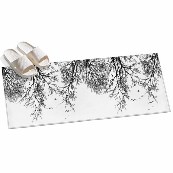 2x6ft Area Rug,Dead Tree Branches Birds Washable Large Rugs Soft Non ...