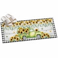 2x6ft Area Rug,Farmhouse Truck with Sunflower Washable Large Rugs Soft ...
