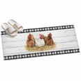 2x6ft Area Rug,Hens Straw on Retro Wood Grain Washable Large Rugs Soft ...