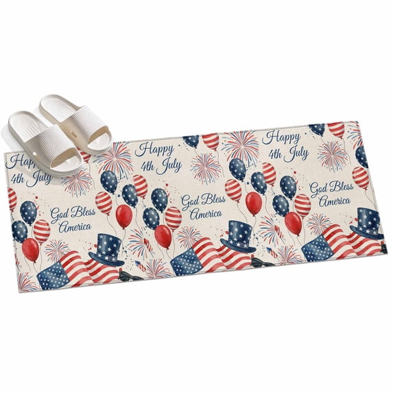 2x6ft Area Rug,Independence Day USA Flag Washable Large Rugs Soft Non ...