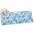2x6ft Area Rug,Light Blue White Color Block Washable Large Rugs Soft ...
