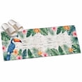 2x6ft Area Rug,Orange Pink Flower Green Leaf Washable Large Rugs Soft ...