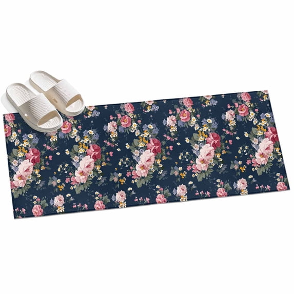 2x6ft Area Rug,Pastoral Rose Gradient Pink Washable Large Rugs Soft Non ...