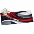 2x6ft Area Rug,Red Black Stripe Abstract Geometric Washable Large Rugs ...