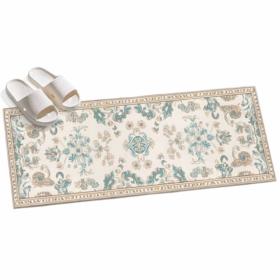 2x6ft Area Rug,Retro Bohemia Tribal Flower Border Washable Large Rugs ...