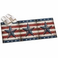 2x6ft Area Rug,Retro USA Flag Wood Texture Washable Large Rugs Soft Non ...