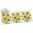 2x6ft Area Rug,Spring Watercolor Sunflowers on Wood Board Washable ...