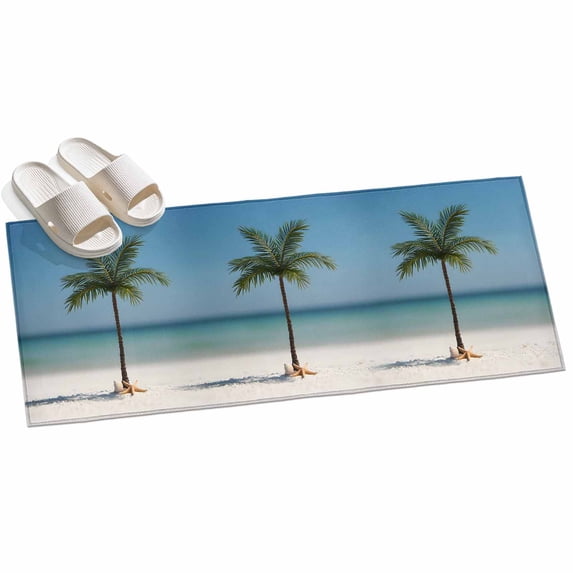 2x6ft Area Rug,Summer Ocean Coconut Tree Starfish Shell Washable Large ...