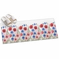 2x6ft Area Rug,Summer Poppy Flower on White Washable Large Rugs Soft ...