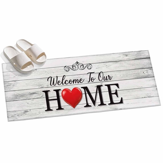 2x6ft Area Rug,Welcome to Our Home Quote Washable Large Rugs Soft Non ...