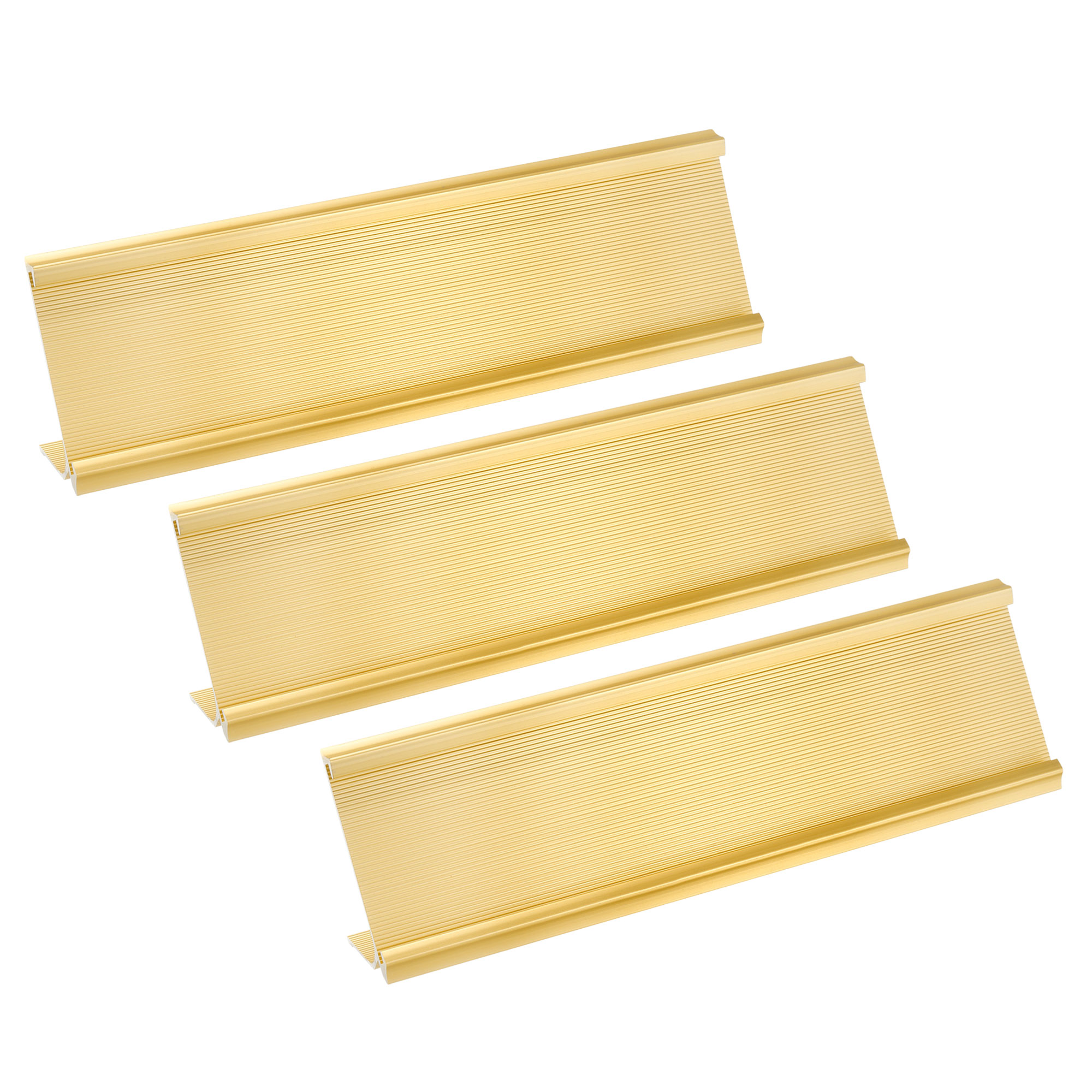 2x7.8inch Aluminum Name Plate Holder, 3 Pcs L Type for Desk Sign Holder ...